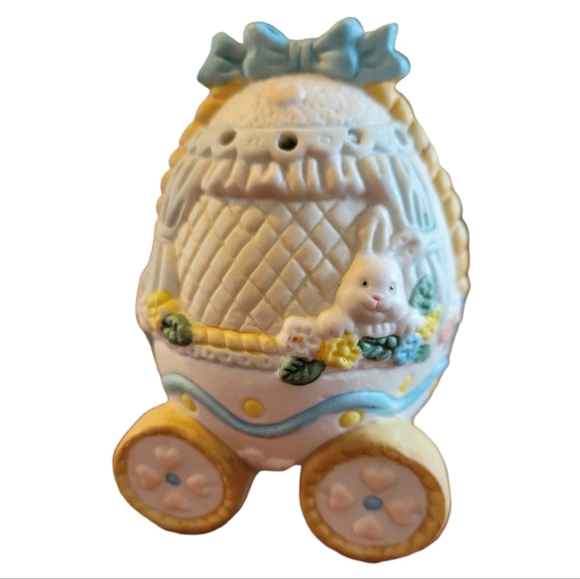 Vintage | Holiday | Vtg Porcelain Train Wagon Easter Egg Potpourri ...